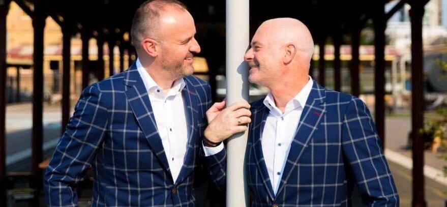 ACT Chief Minister Andrew Barr marries his partner, Anthony Toms, 20 ...