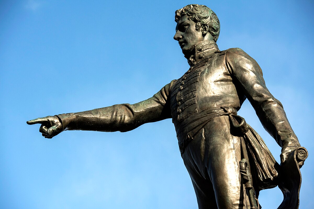 Colonel William Light painting of Adelaide plains being cleared for ...