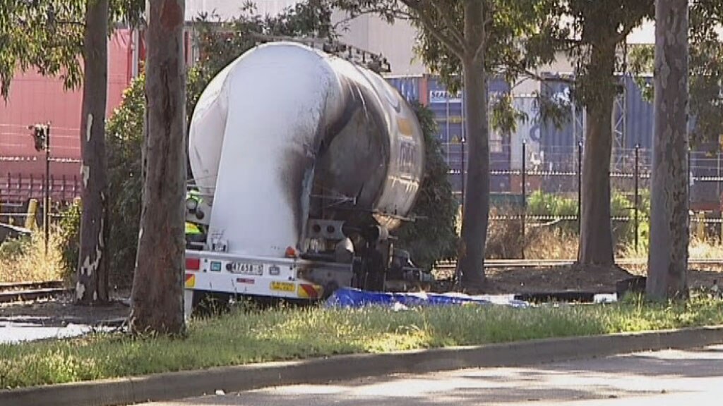 Truck driver dead after cement tanker burst into flames following crash ...