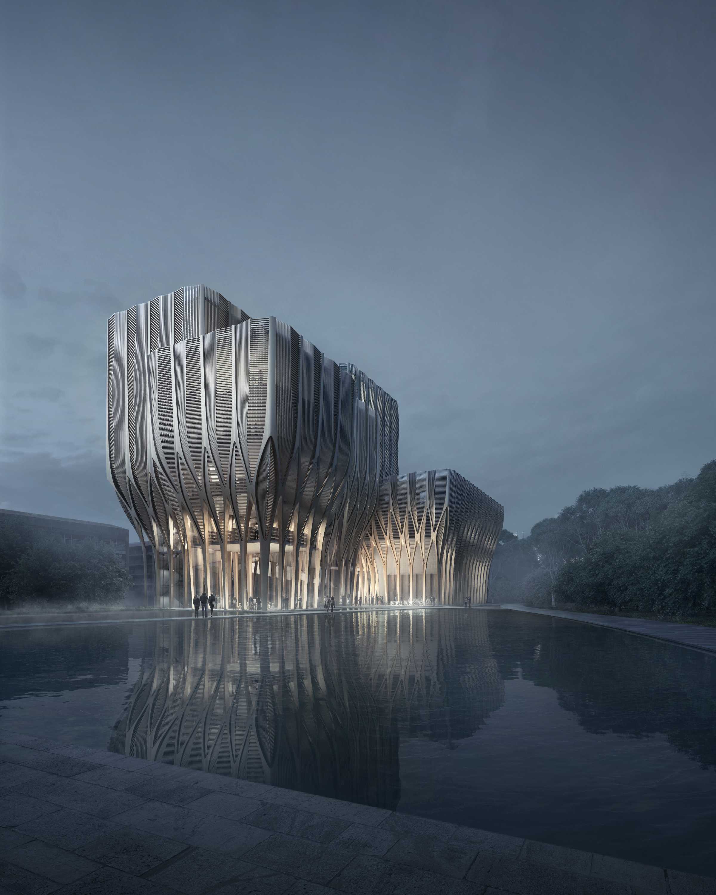 Architect Zaha Hadid unveils designs for Cambodia genocide museum - ABC ...