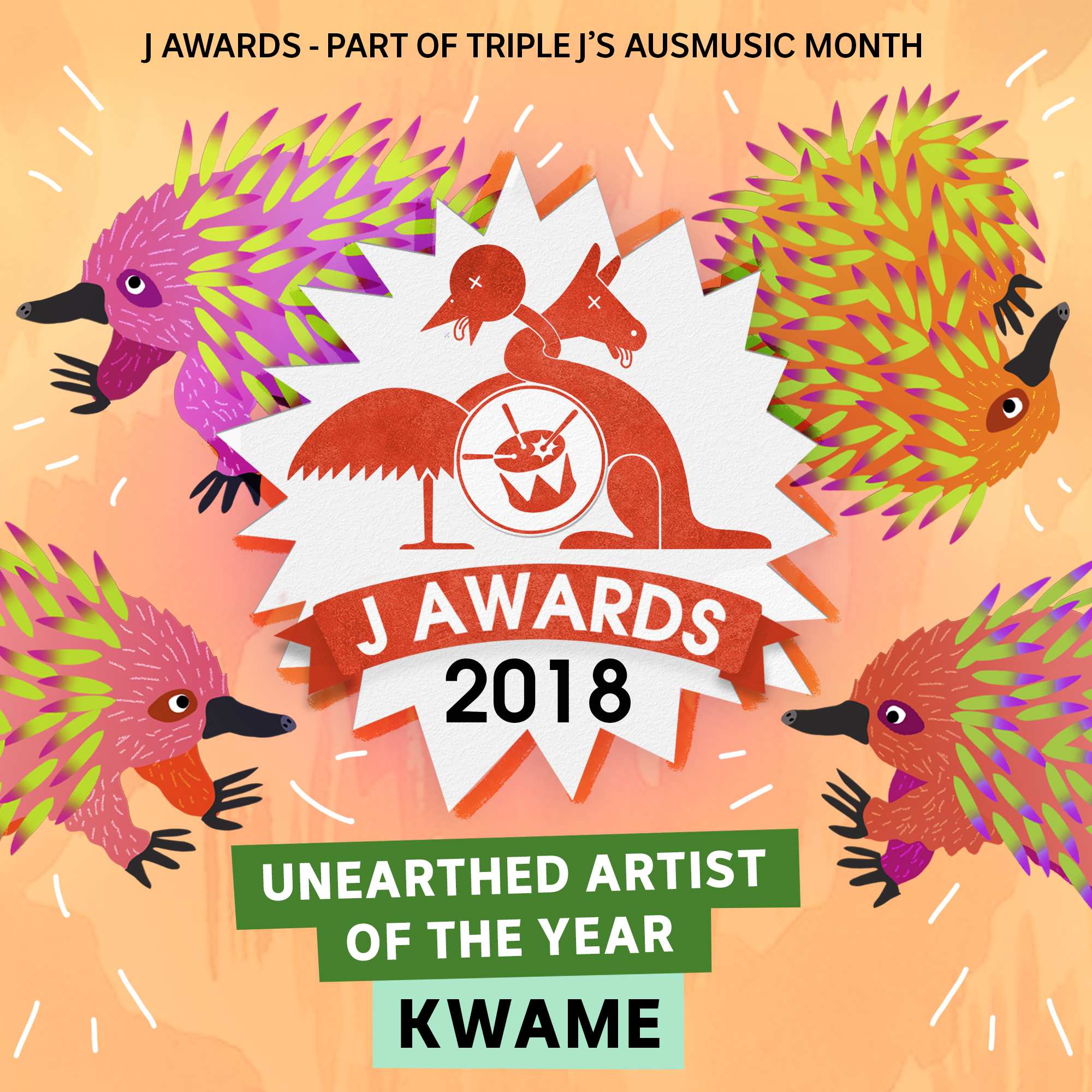Kwame wins the 2018 triple j Unearthed J Award! - triple j