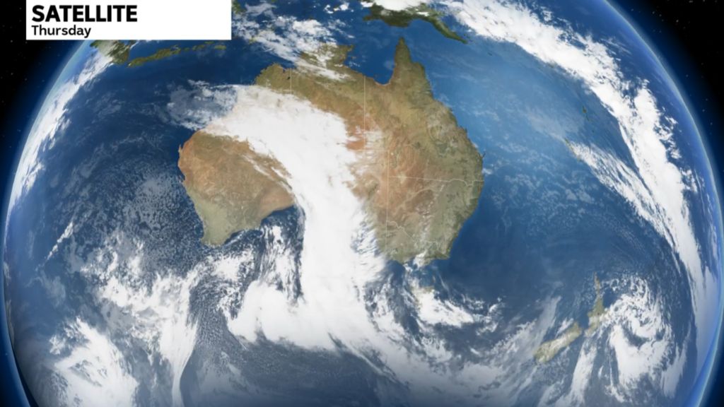 A cloudband extends from the Kimbereley to Tasmania - ABC News