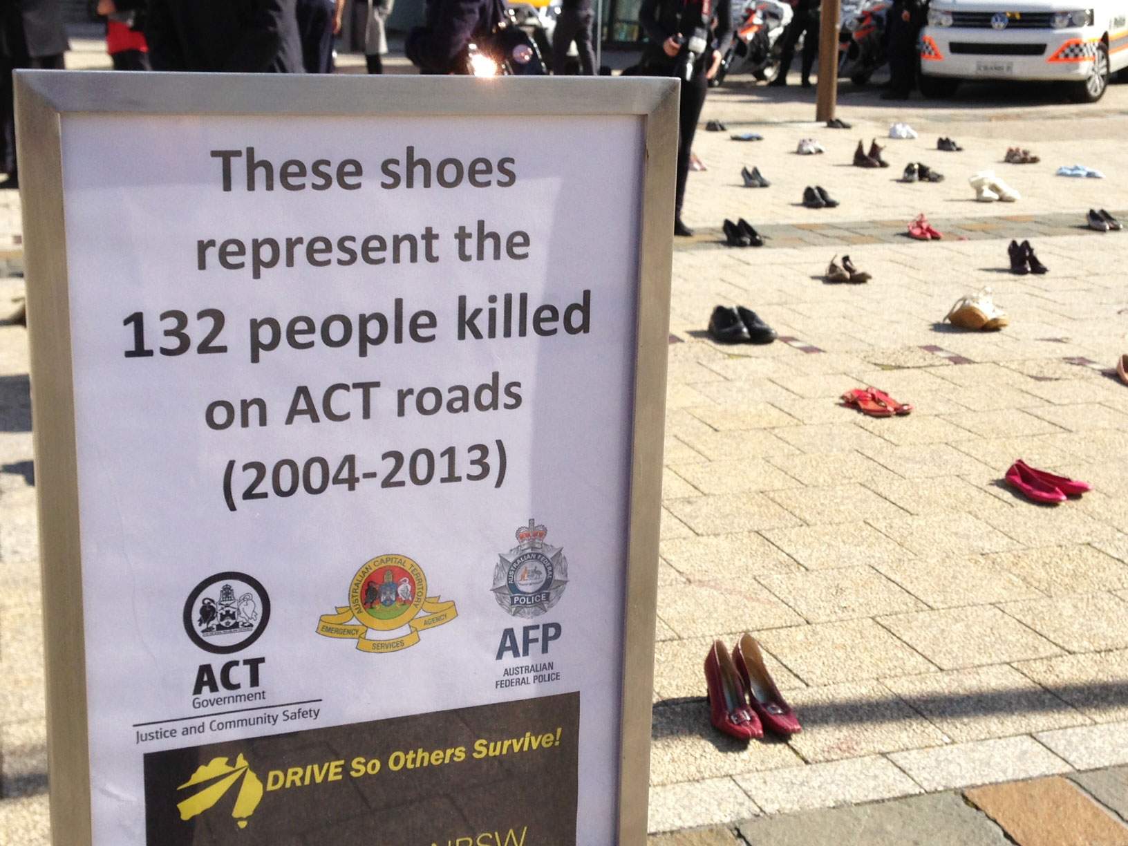 Empty shoes symbolise those lost on ACT roads in past decade - ABC News