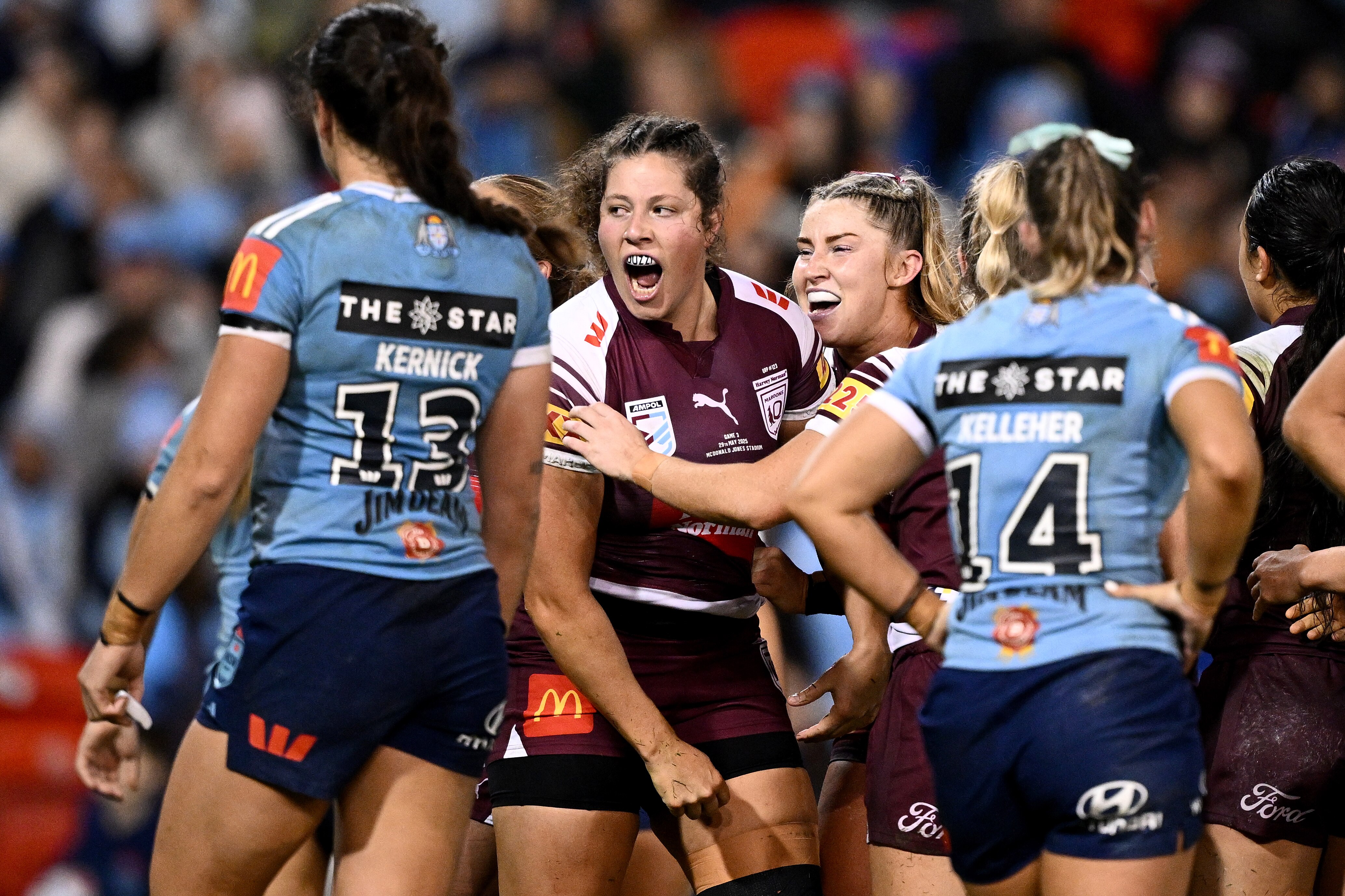 Women's State of Origin live: Queensland Maroons defeat NSW Blues 18-14 ...