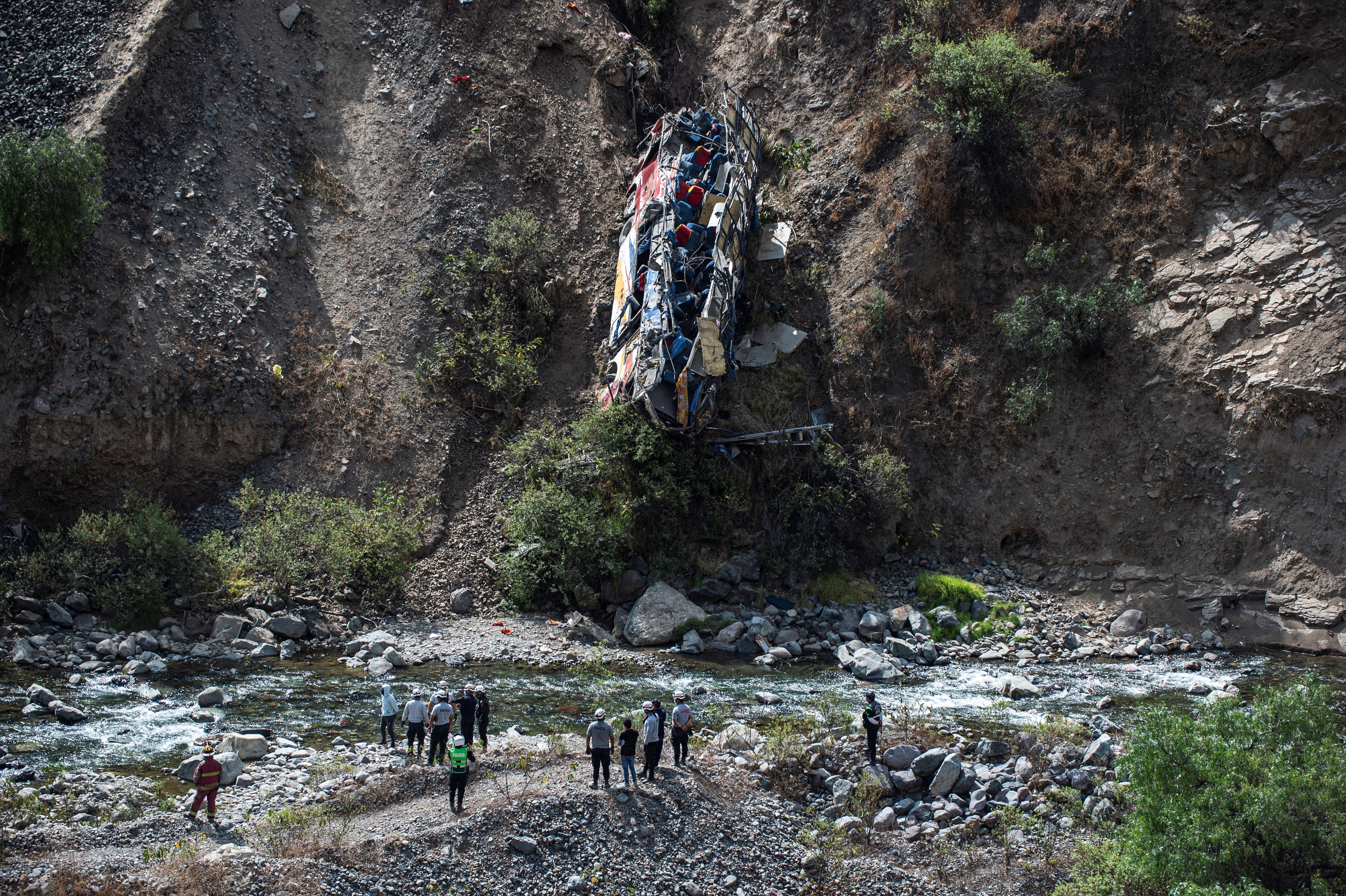 Thirty-two people dead after a bus plunges 200m off a cliff in Peru ...