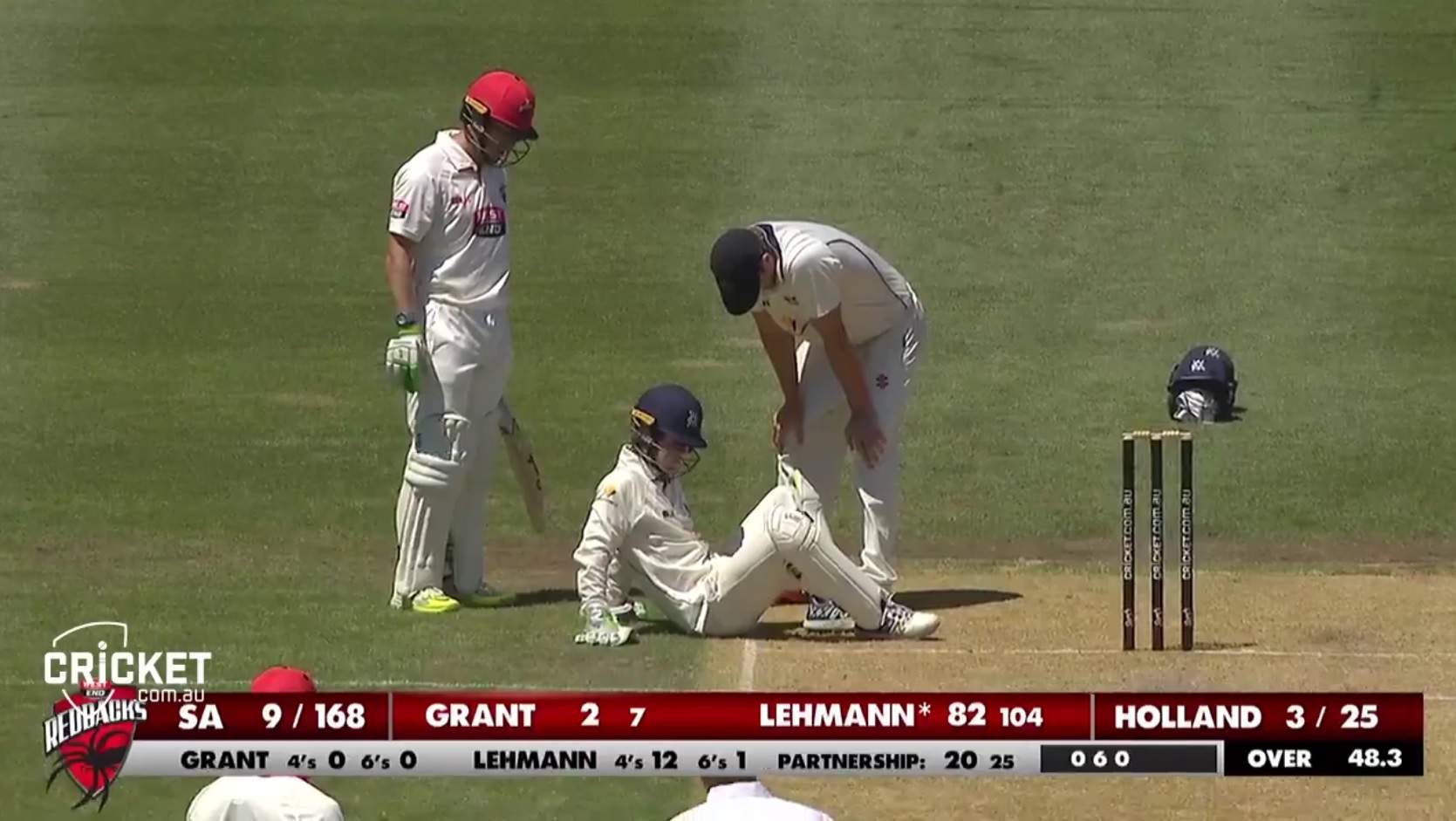 Victoria wicketkeeper Sam Harper hospitalised after being hit by Jake ...