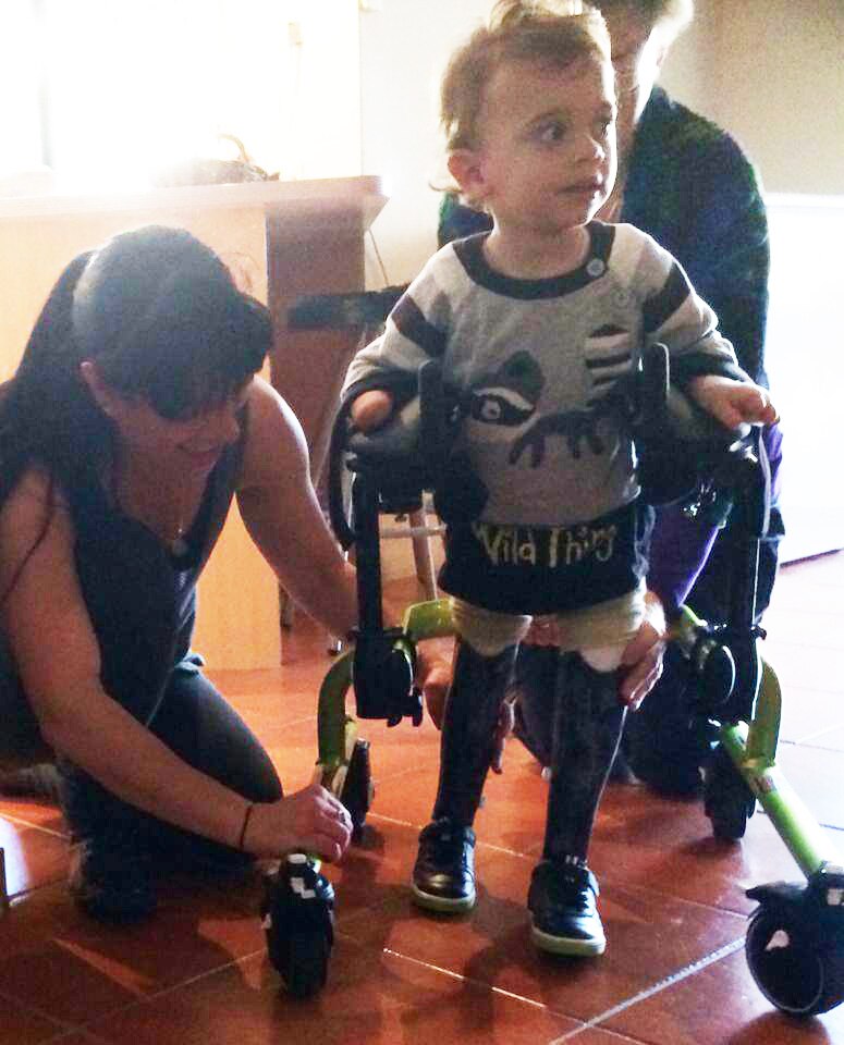 Toddler Finn Smith prepares for first steps after battle with life ...