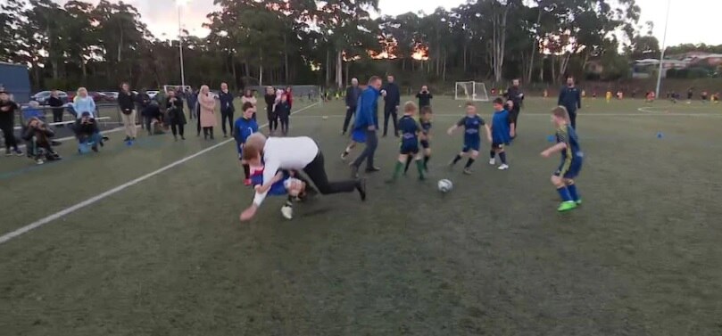 Red card for PM Scott Morrison in soccer kid mishap - ABC Melbourne