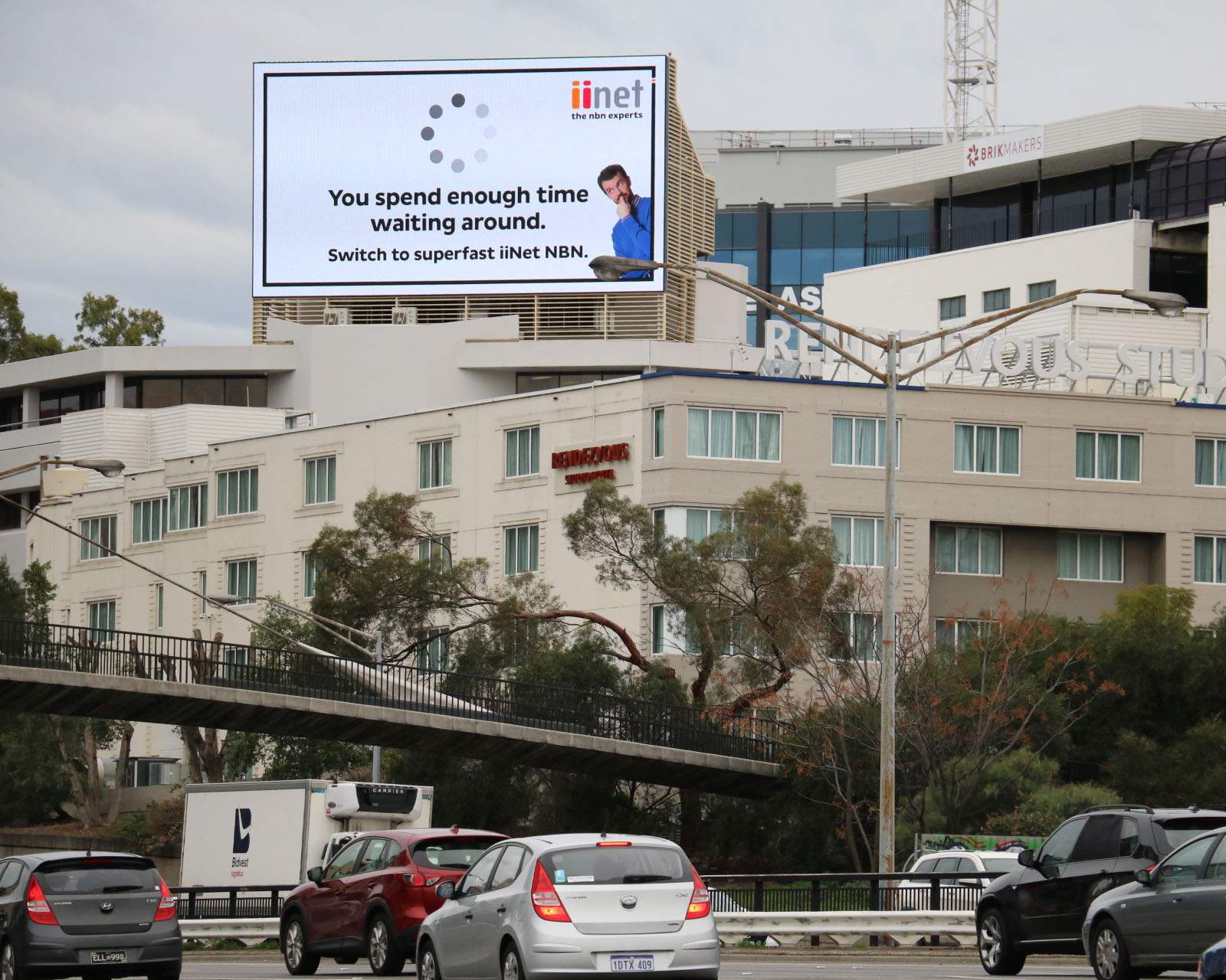 Fate of 'hazardous' electronic billboards over busy Perth roads to be ...