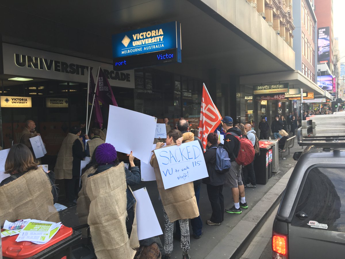 Victoria University students protest over fears sackings have ...