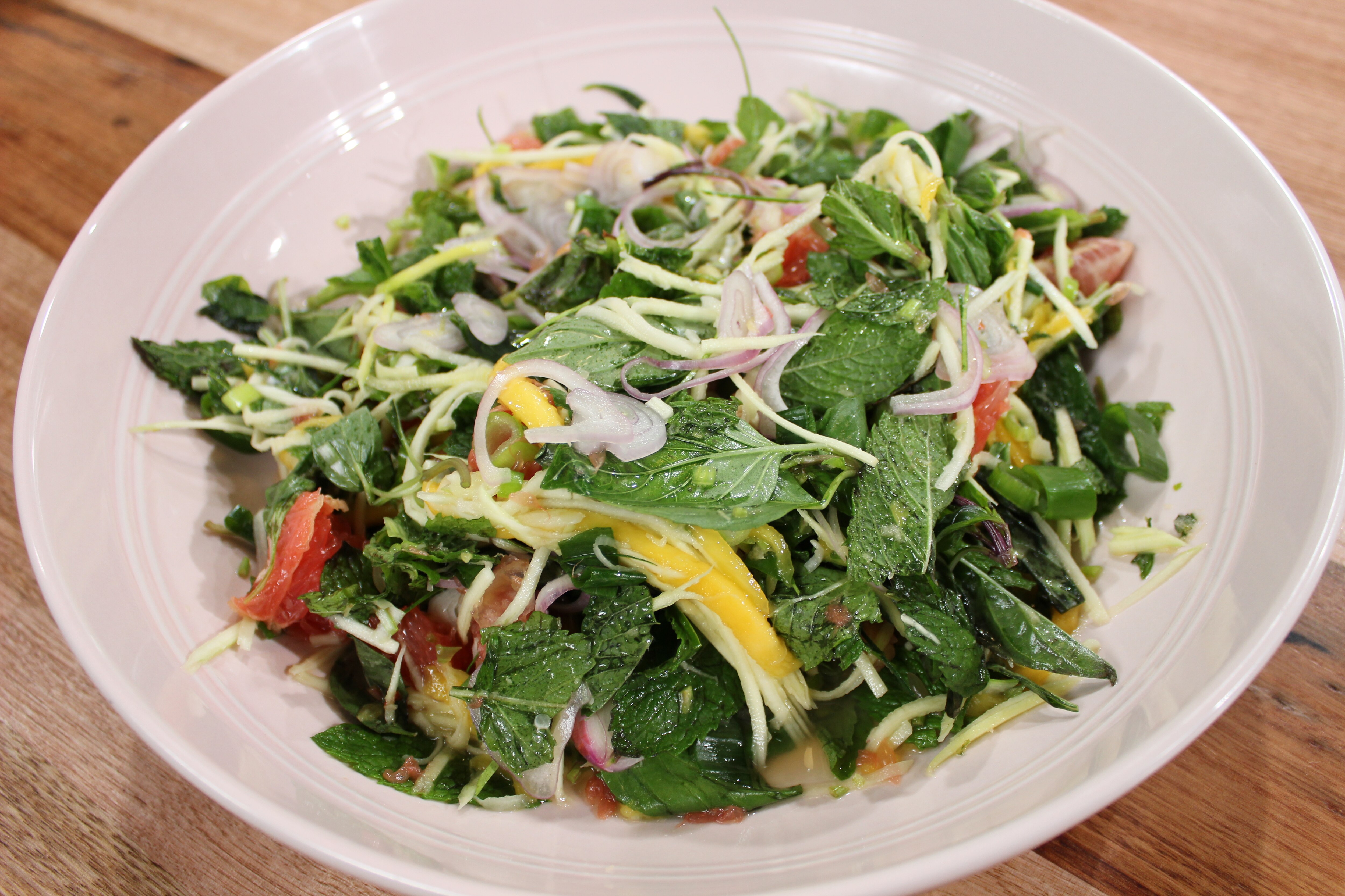 This green mango and ruby grapefruit salad is the perfect sweet and ...