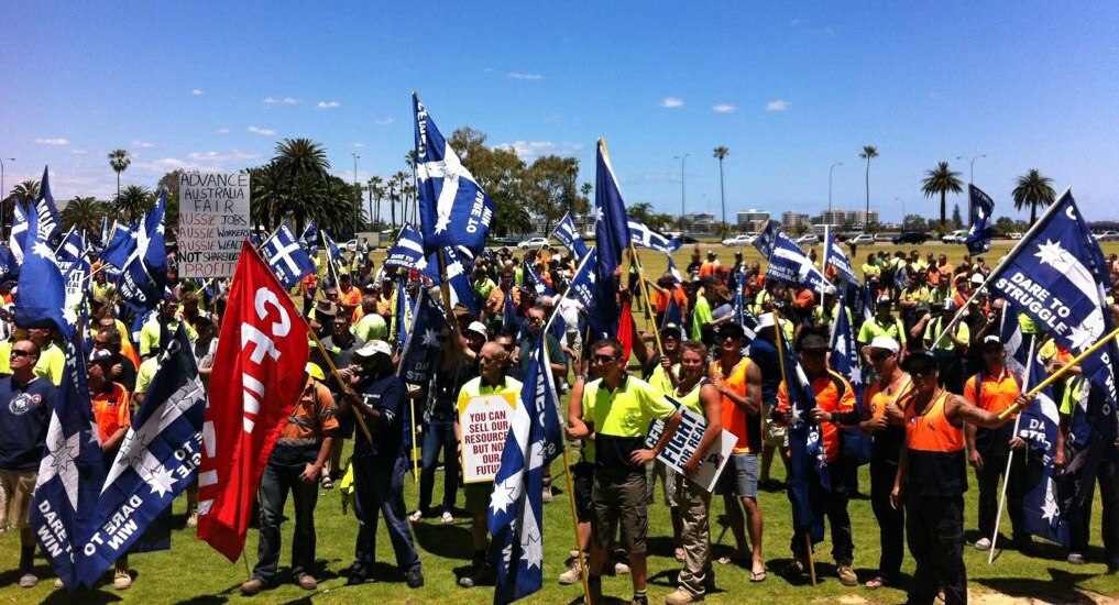 Union workers protest over jobs future - ABC News