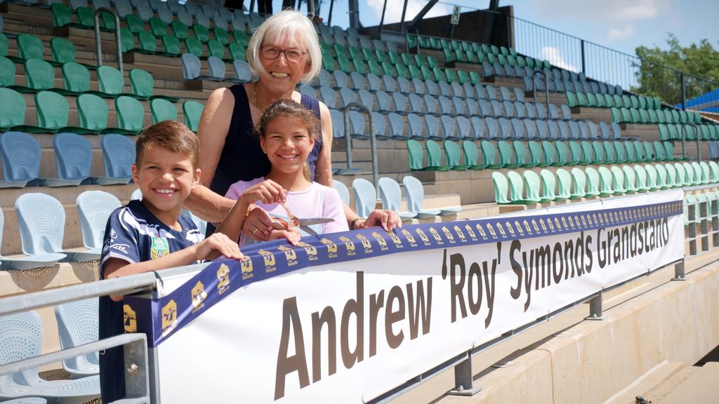 Touching tribute from children as Andrew 'Roy' Symonds Grandstand ...