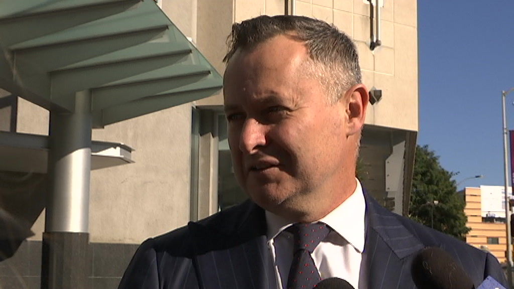 Nicholas Crilley's lawyer Adam Magill speaks to the media - ABC News