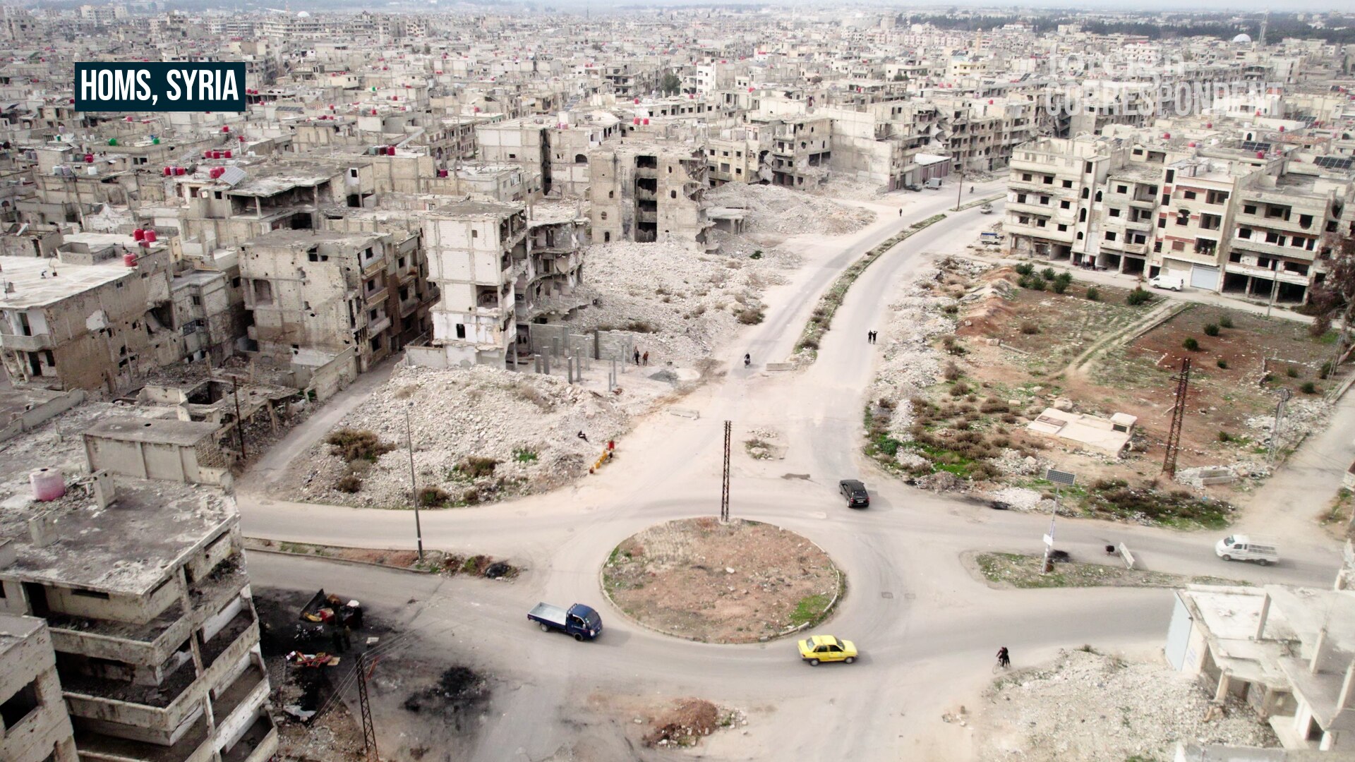 The destruction in Homs from above. - ABC News