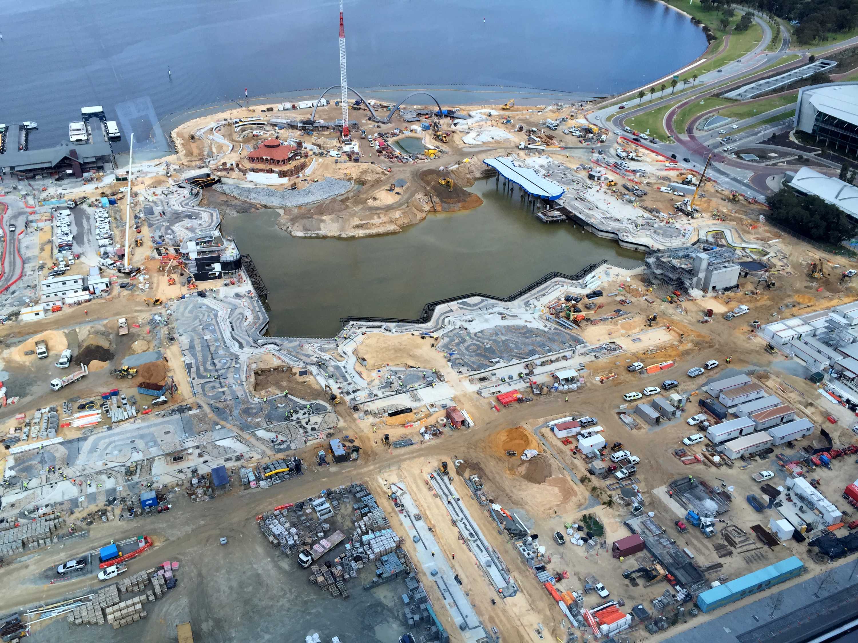 Elizabeth Quay inlet centrepiece starts filling with water in major ...