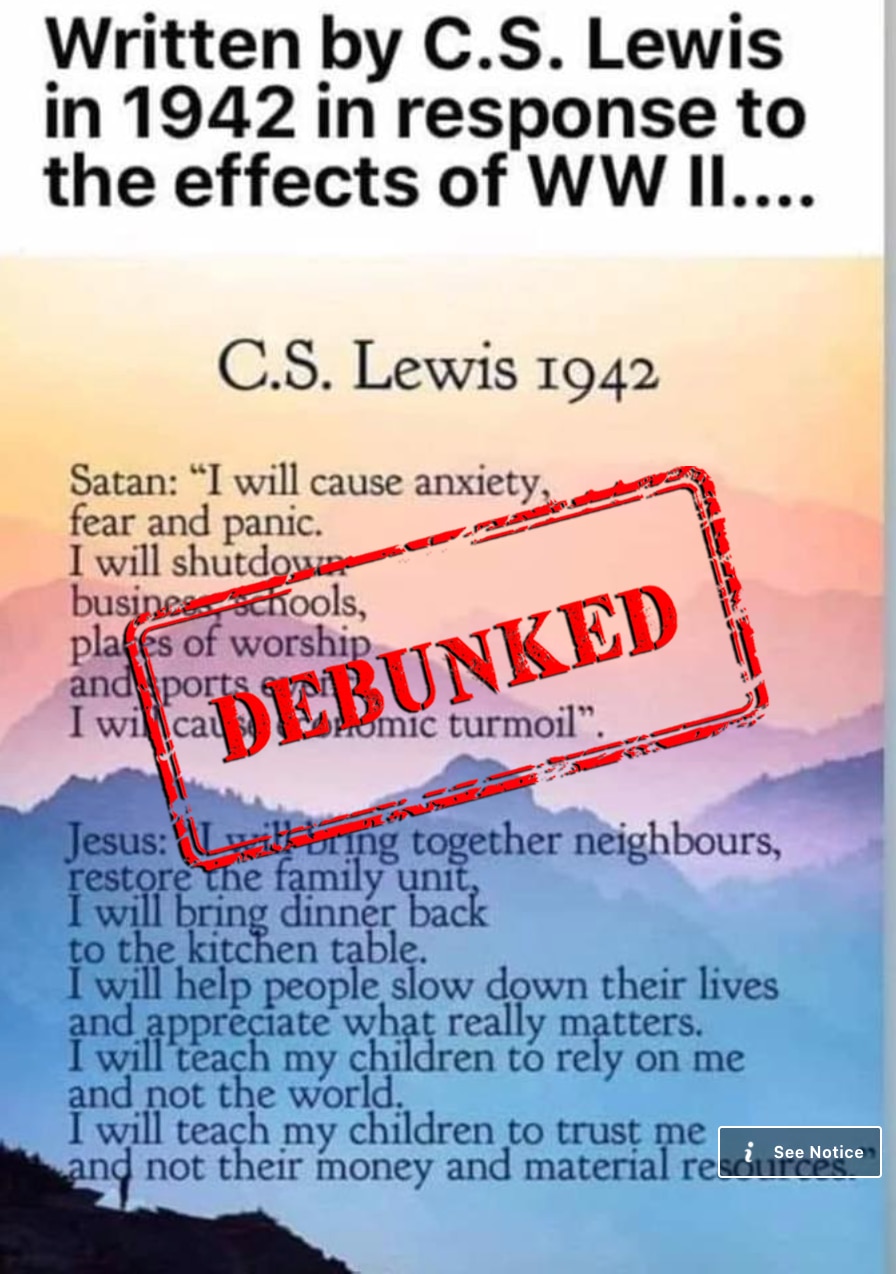 A Microsoft crop circle, C.S. Lewis, and other COVID-19 misinformation ...