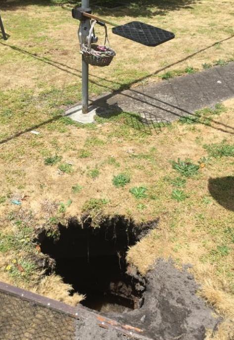 Woman collapses after sinkhole fall, sparking ambulance review - ABC News