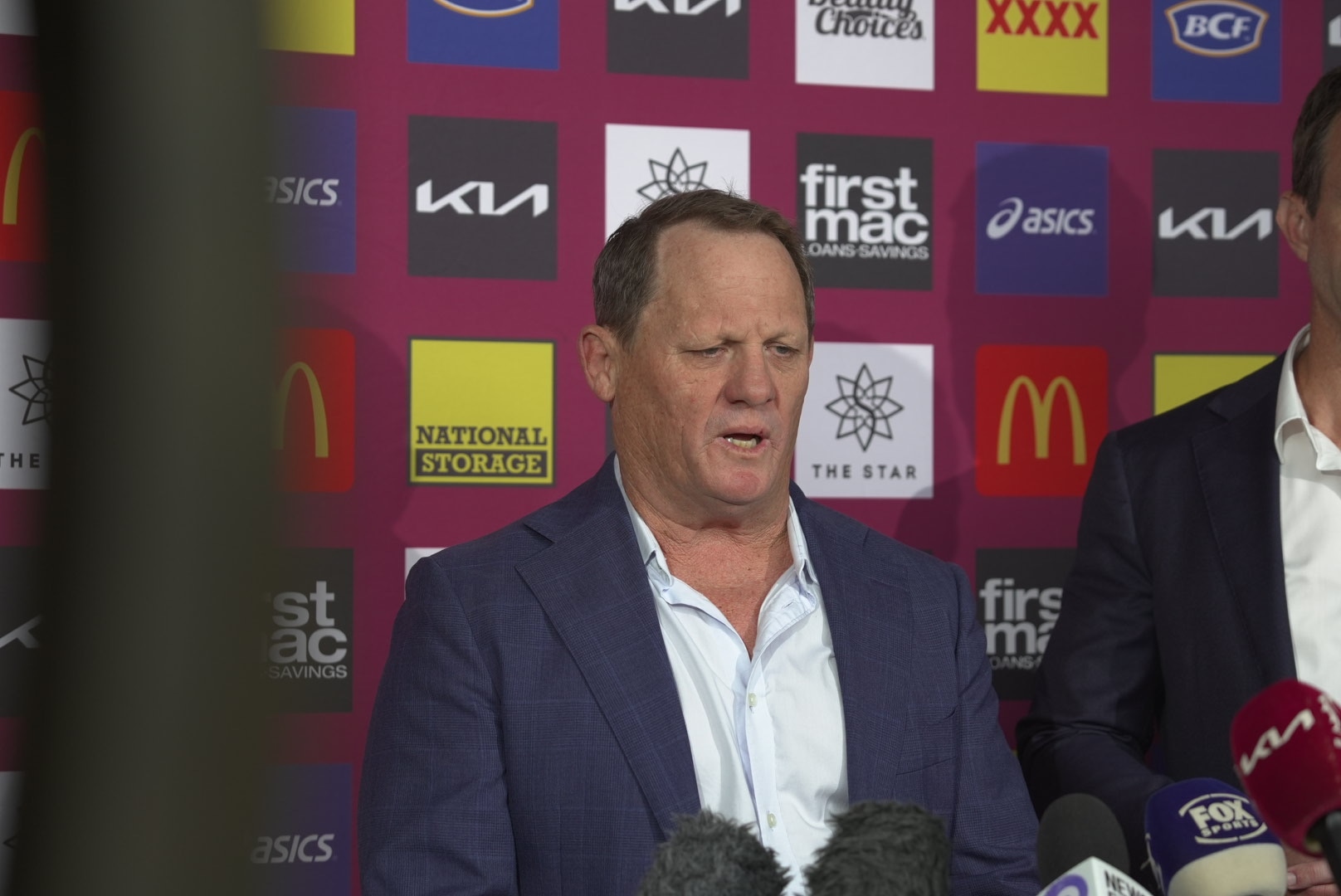 Brisbane Broncos coach Kevin Walters speaks to media after announcement ...