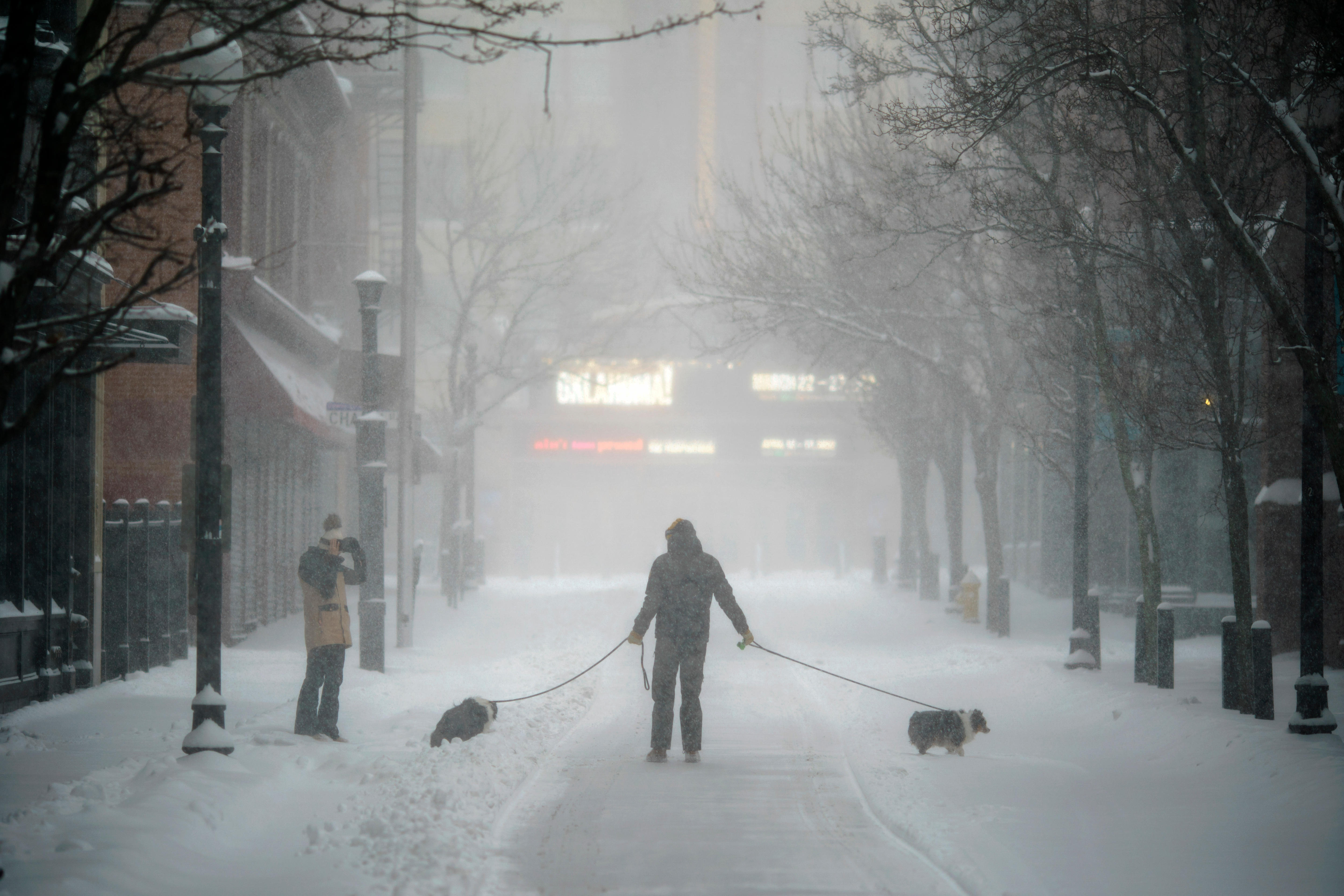 Winter storm lashes US east coast with hurricane-strength winds and ...