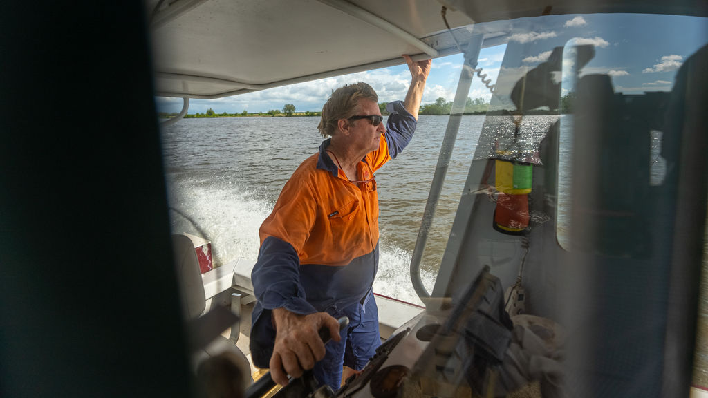 David Wren has been using gillnets to catch predominantly grey mackerel ...