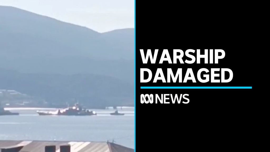 Russian warship and tanker damaged in Ukrainian air strikes - ABC News