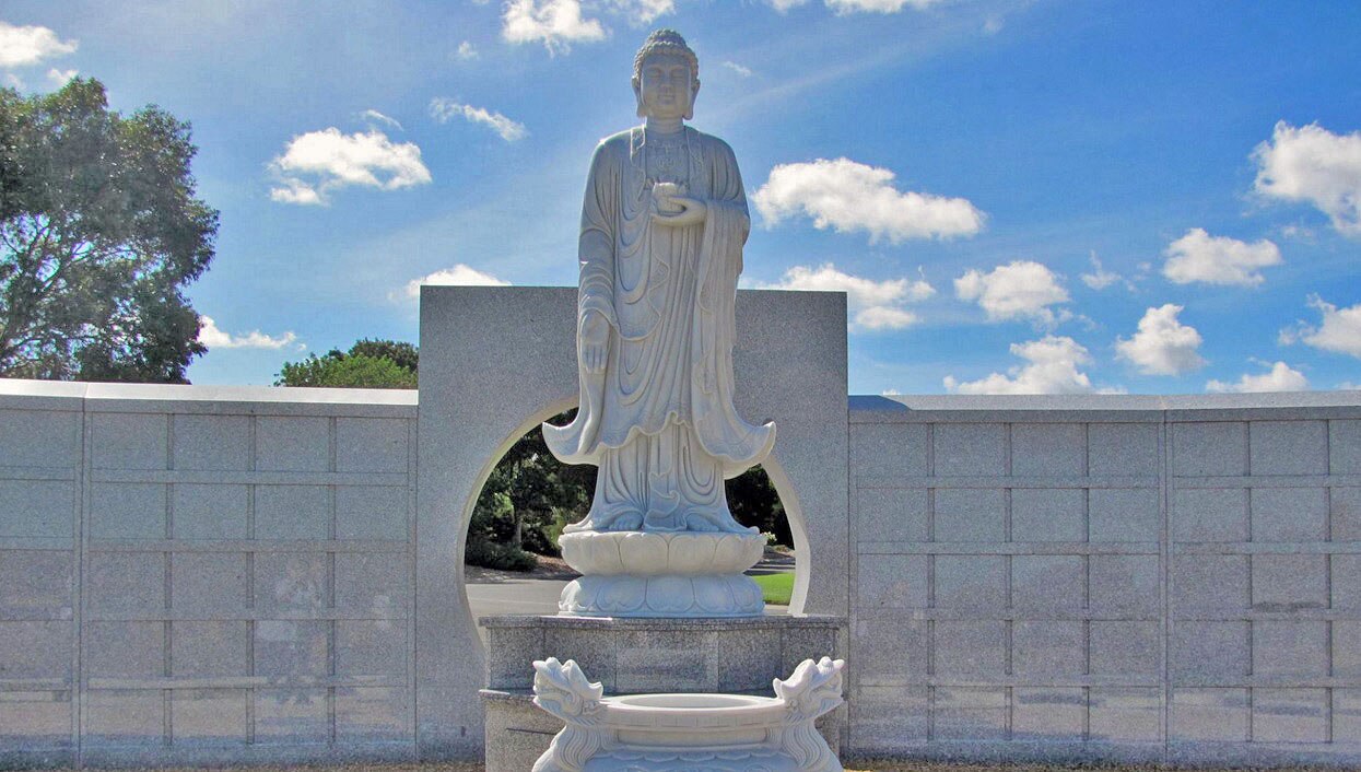 Buddhist cremation and burial garden opens at Enfield Memorial Park in ...