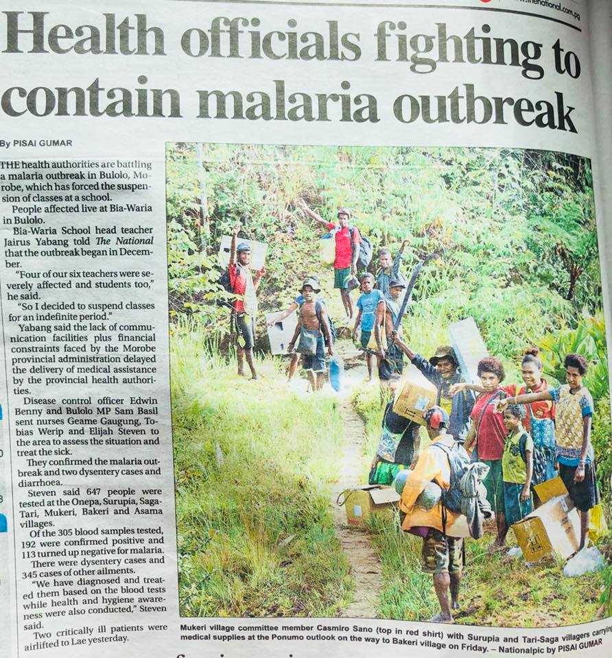 PNG health authorities contain serious malaria outbreak in remote ...