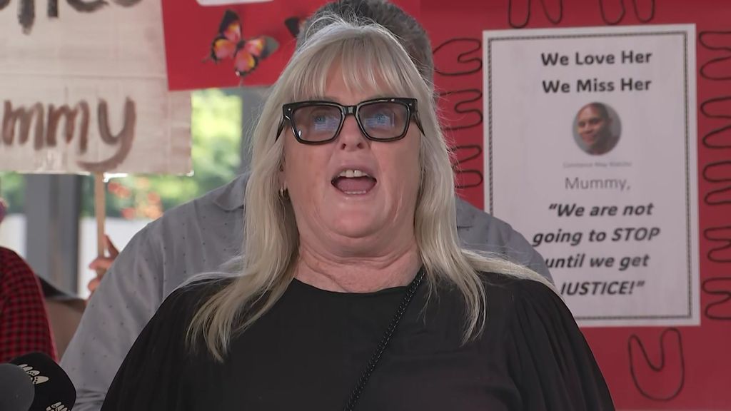 Debbie Kilroy speaking outside the Constance Watcho inquest - ABC News