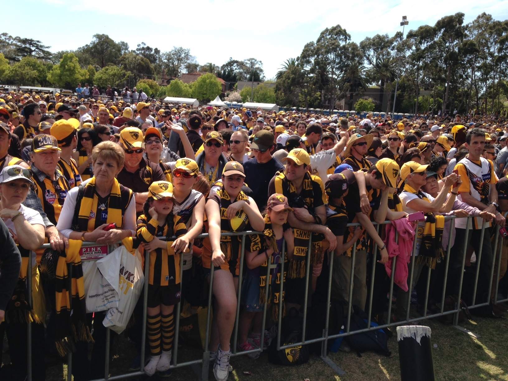Hawthorn fans celebrate AFL premiership win at Glenferrie Oval - ABC News