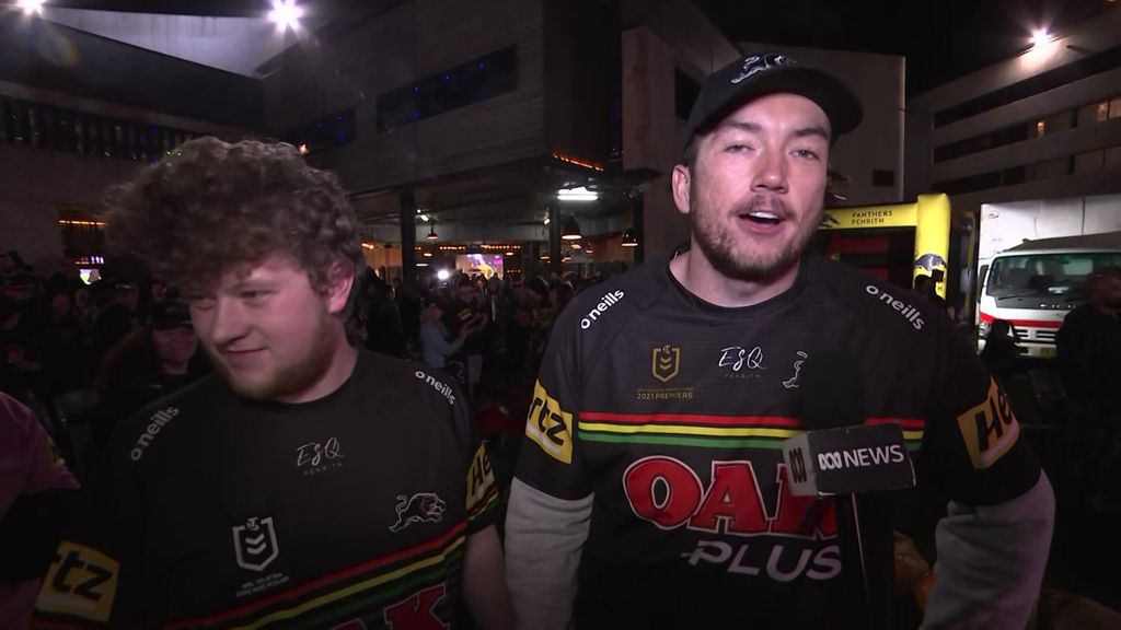 Penrith fans react to winning the NRL Grand Final - ABC News