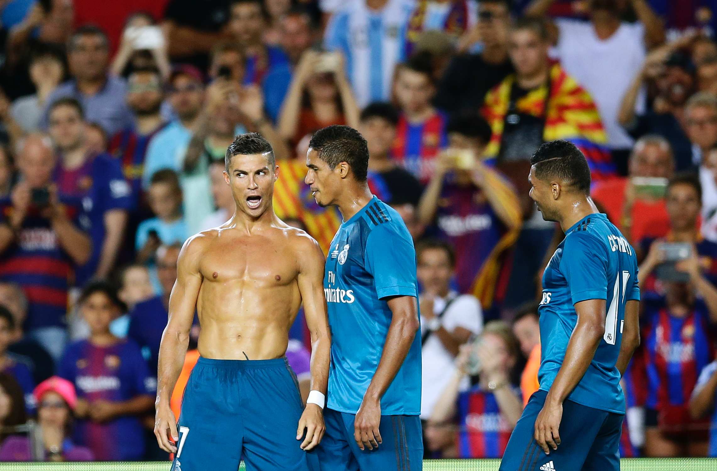 Cristiano Ronaldo sent off after dive, pushes referee following goal ...
