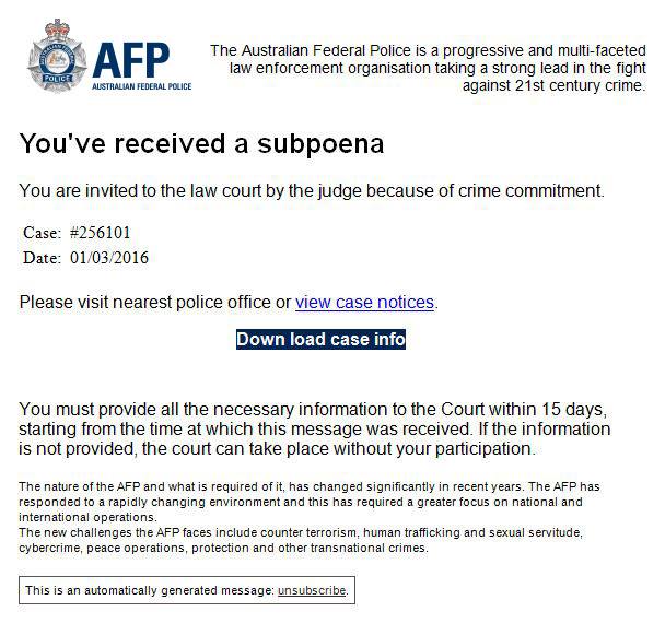 Sydney retiree issues warning over subpoena scam appearing to be from ...