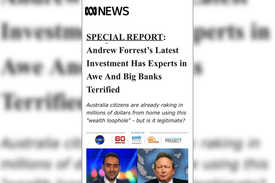 Scam using fake ABC News stories about Andrew Forrest sees woman ...