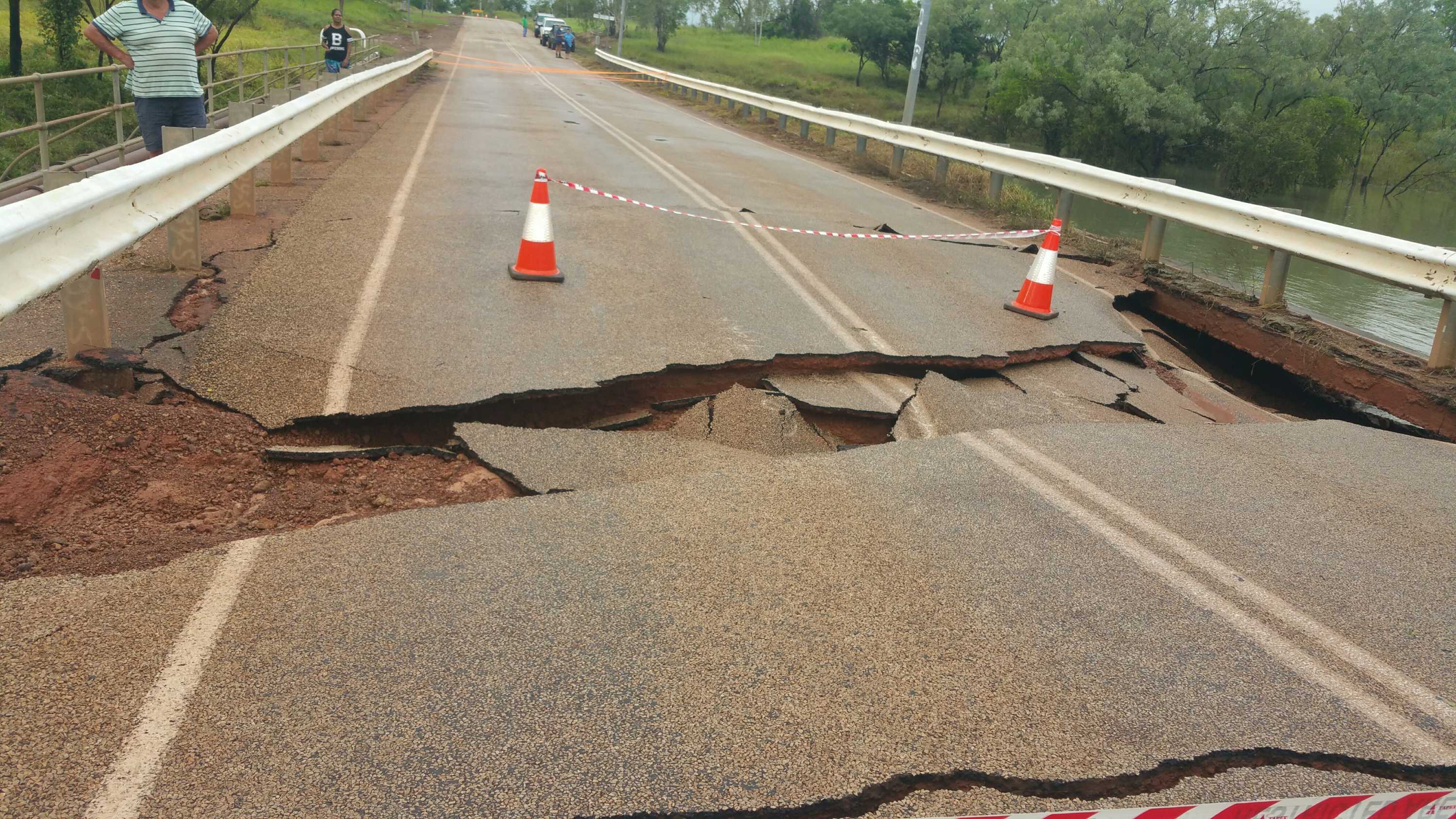 Ex-Tropical Cyclone Alfred: Borroloola bridge collapses, town split in ...