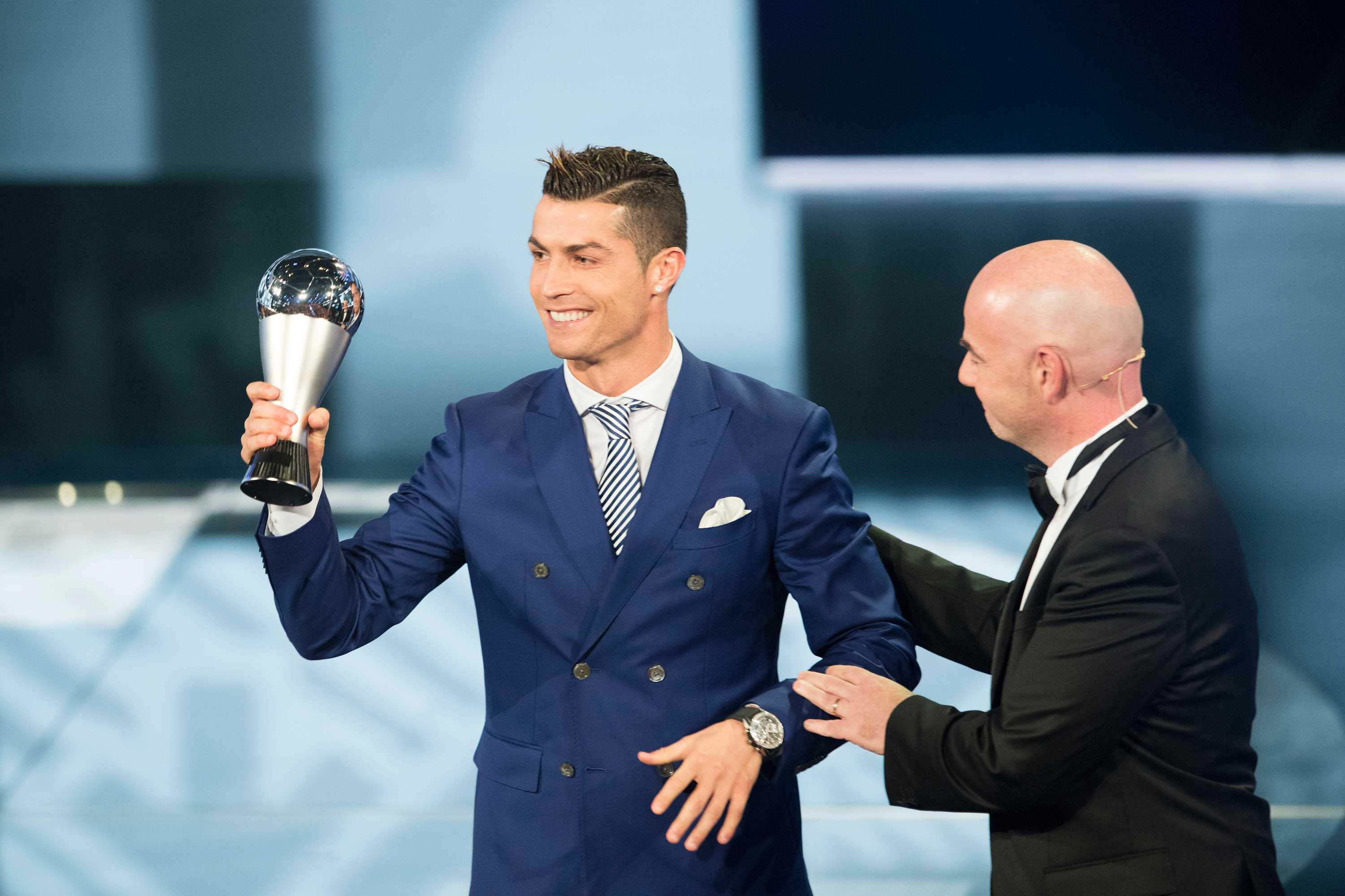 Cristiano Ronaldo wins FIFA best player award for fourth time after ...