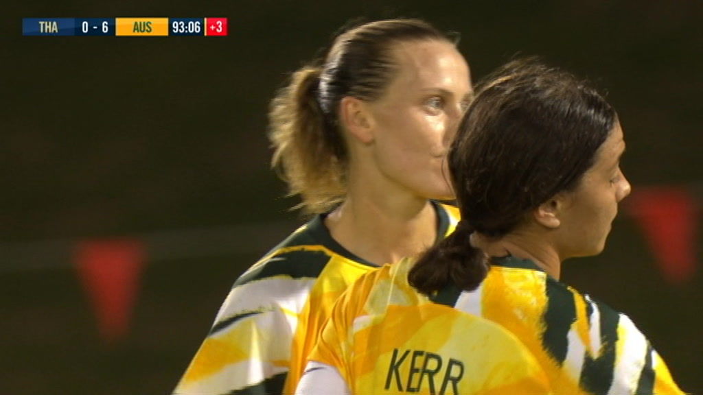 The Matildas six-nil win over Thailand - ABC News