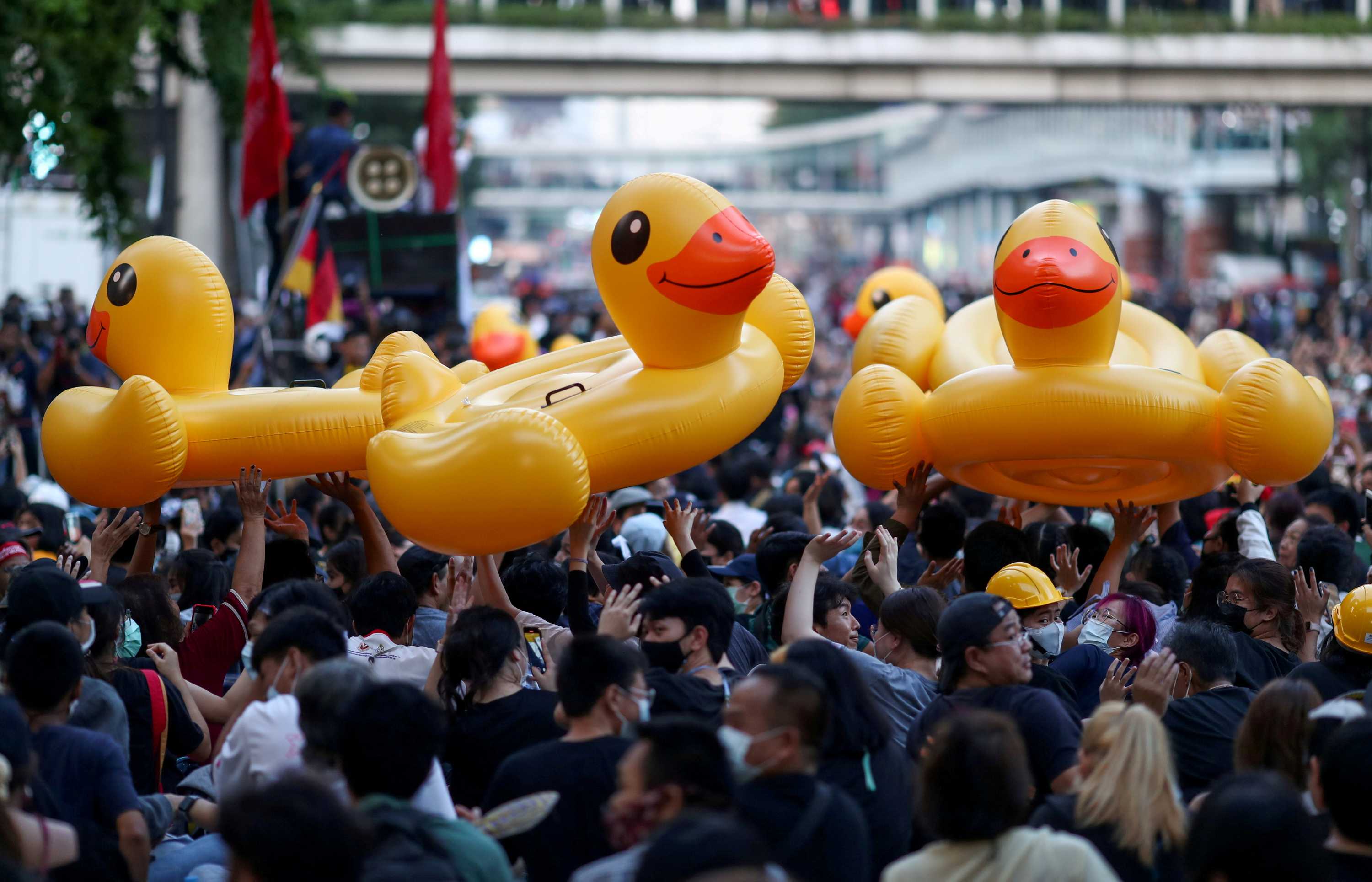 Why Thai students use rubber ducks, dinosaurs and three-finger salutes ...