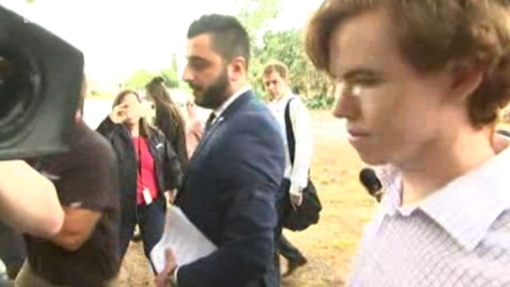 Luke Munday arrives at court amid a media scrum - ABC News