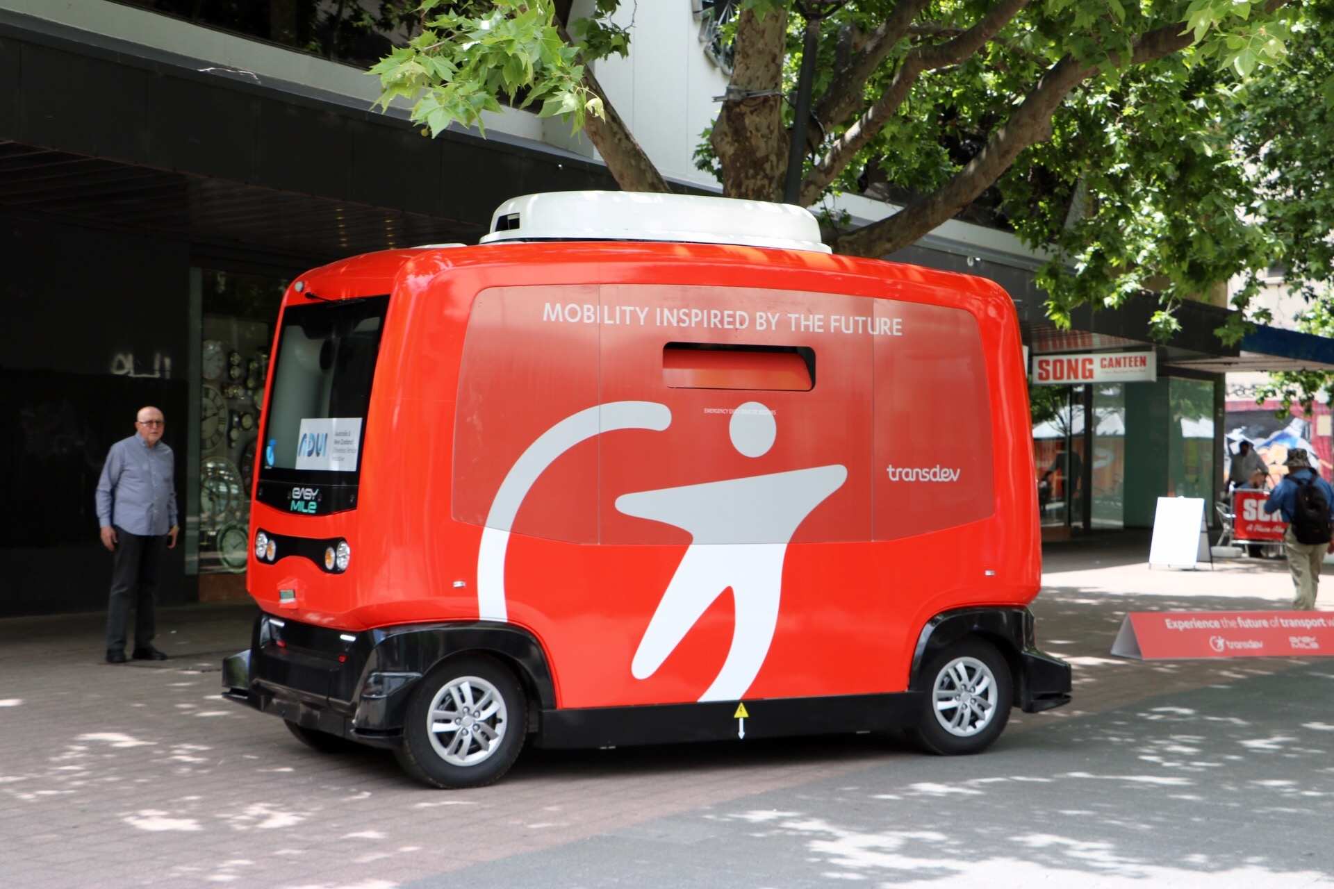 Have you spotted the little red driverless bus in Canberra's CBD? An ...