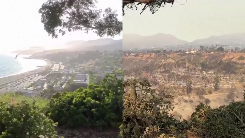 Before and after images show extent of destruction from Los Angeles ...