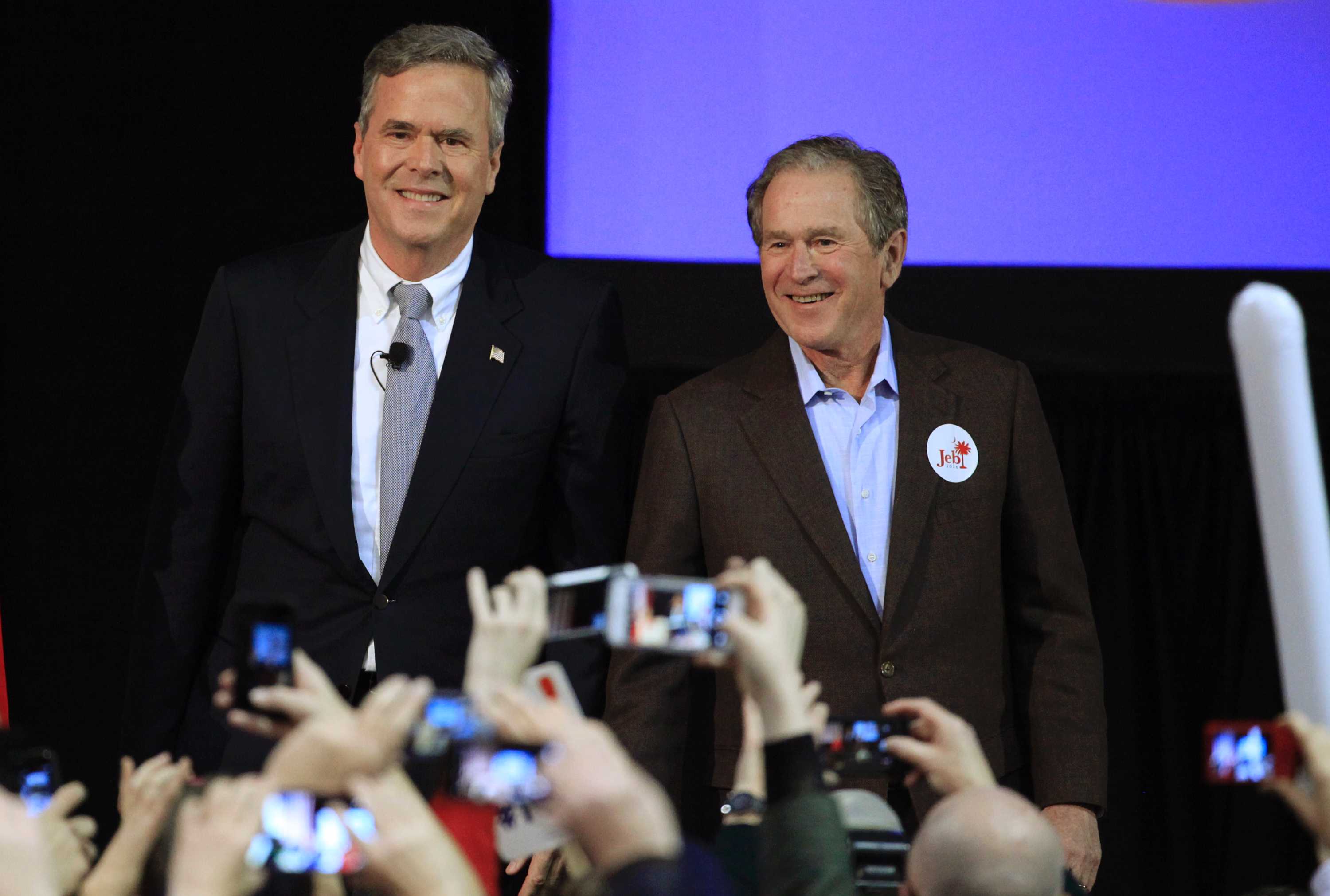 US election: Former US president George W Bush joins brother Jeb on ...
