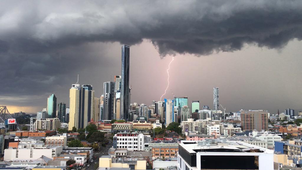 Lightning, hail and damaging wind hit Brisbane as severe storm lashes ...