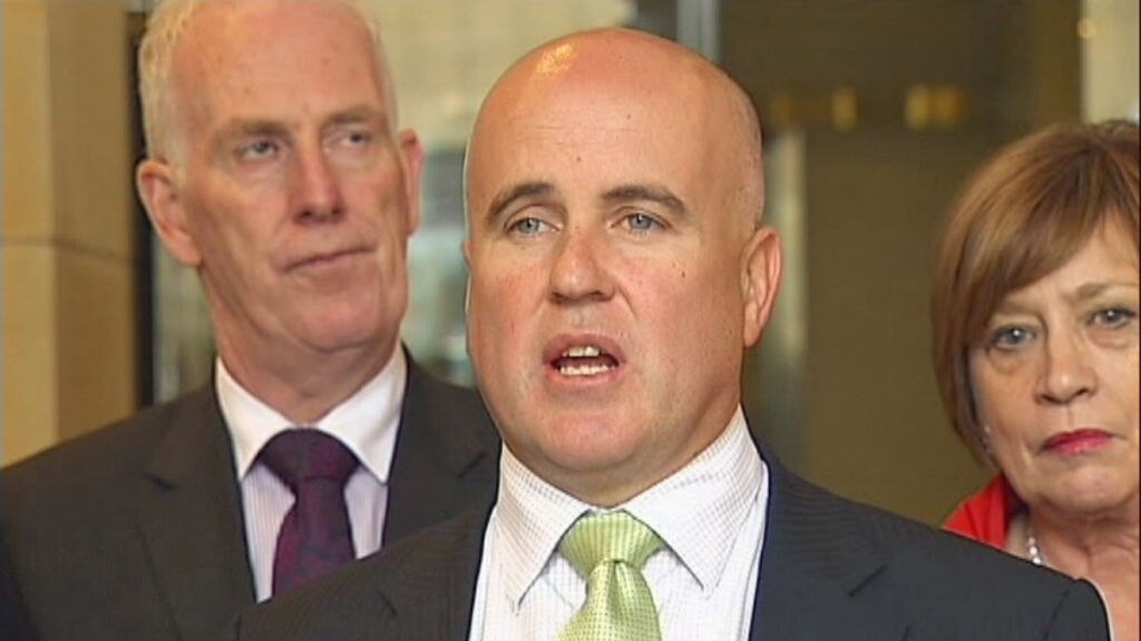 NSW Education Minister Adrian Piccoli speaks after meeting with ...