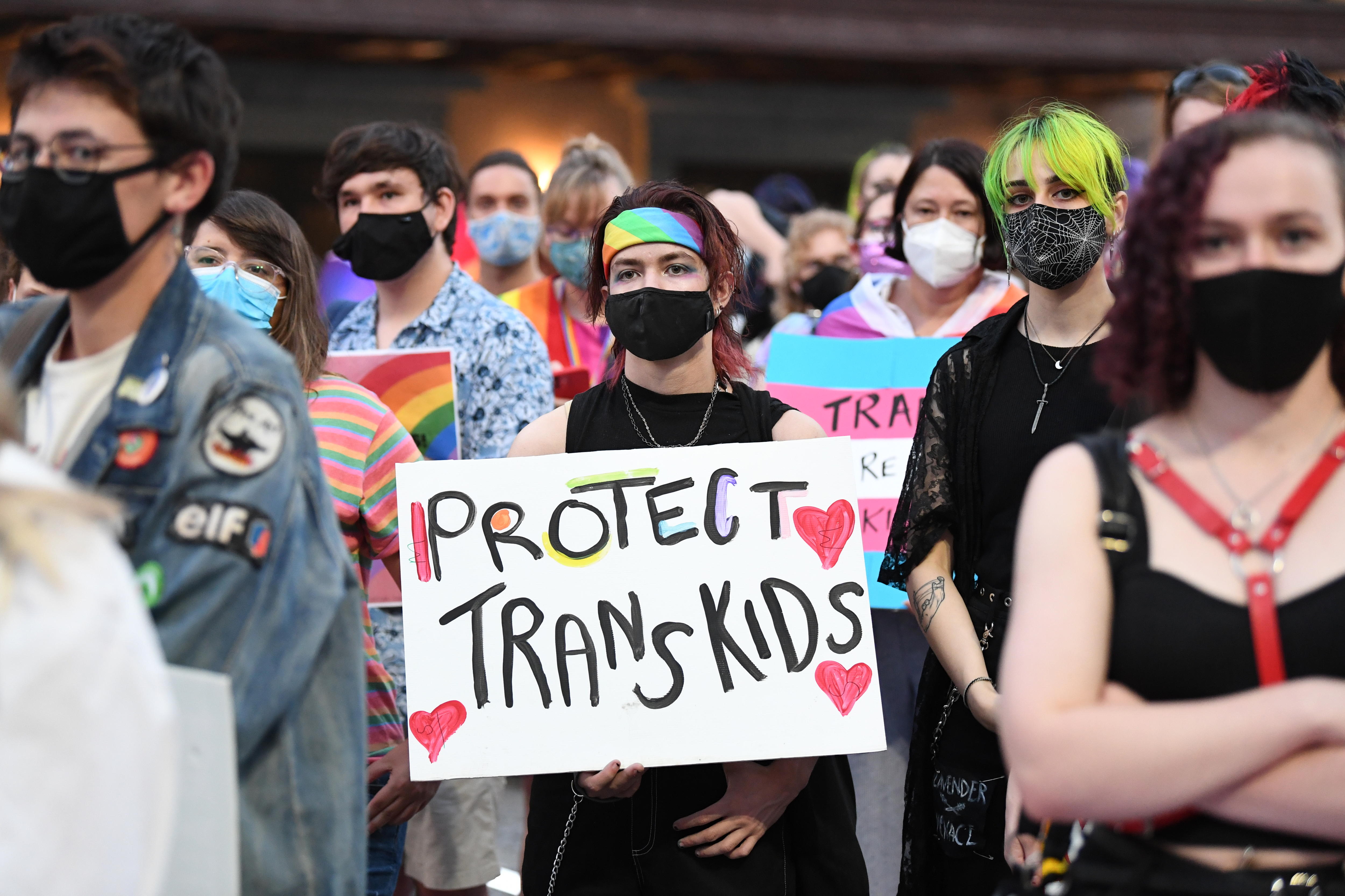 Trans community and supporters in Scotland rally against UK Government ...