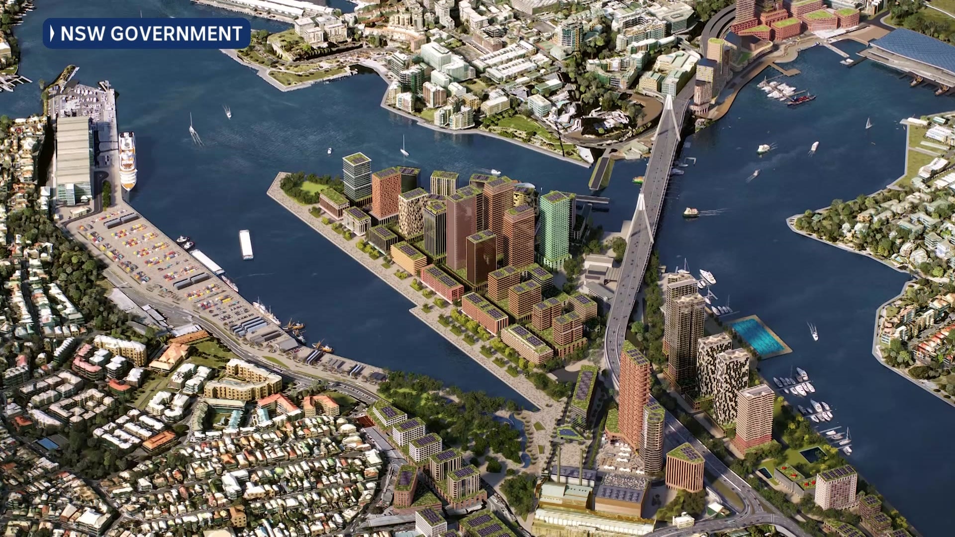 Artist's impression of new inner Sydney suburb - ABC News