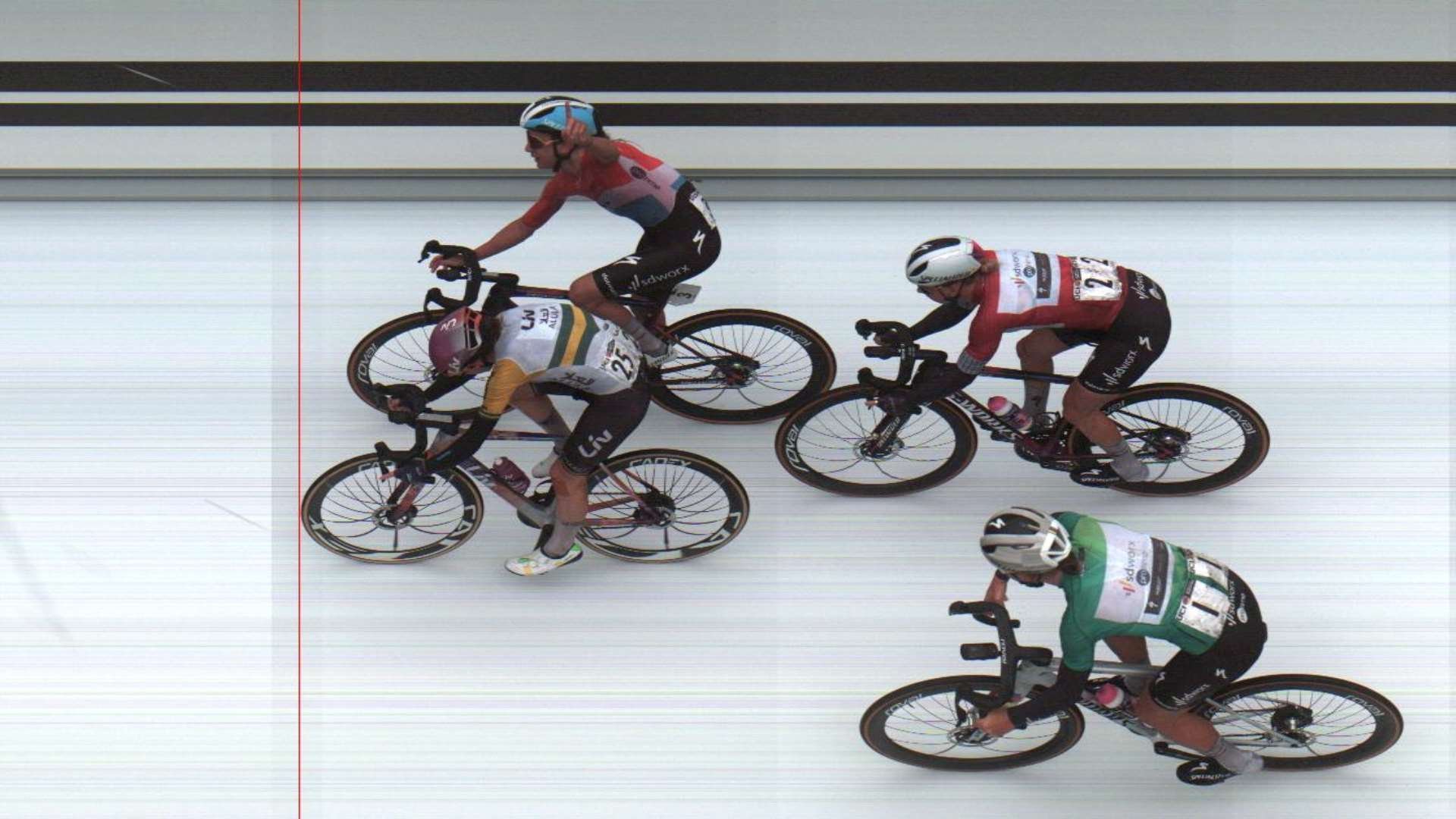 Cyclist celebrates early and lets Australian Ruby Roseman-Gannon in for ...