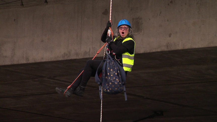 Extinction Rebellion protester who abseiled from Adelaide bridge ... Extinction Rebellion protester who abseiled from Adelaide bridge ...