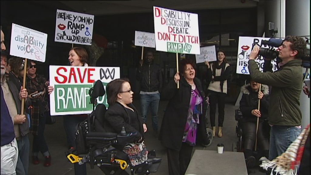 Protesters demonstrate against axing of ABC website Ramp Up - ABC News