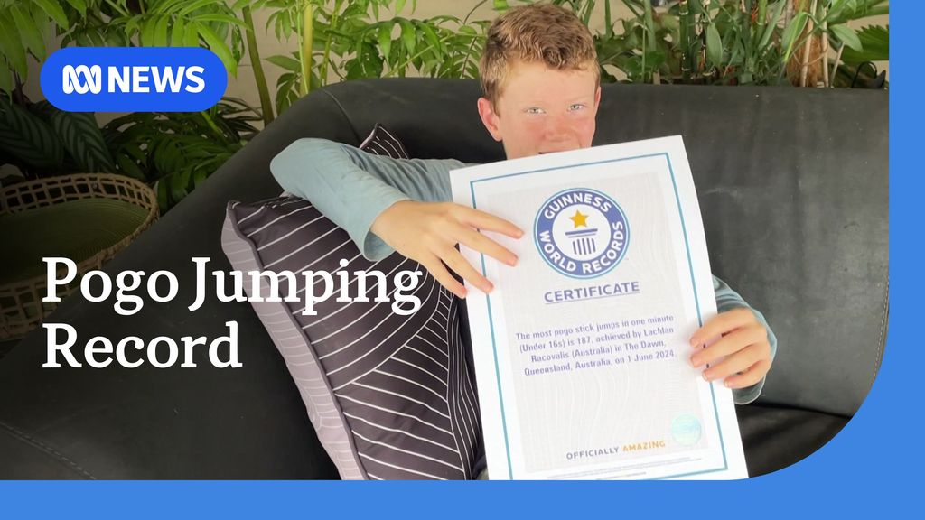 Queensland boy breaks pogo jumping world record - ABC News